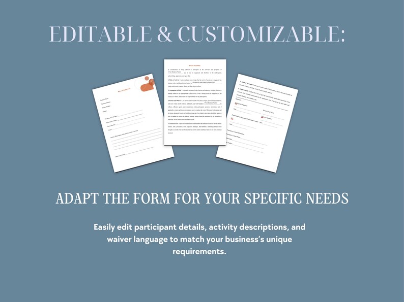 Customizable Release of Liability Form | Waiver for Events and ...