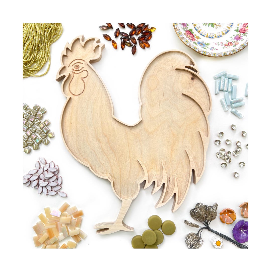 NEW Sharra's Shapes Rooster Substrate Indoor/outdoor Wooden Bezeled ...