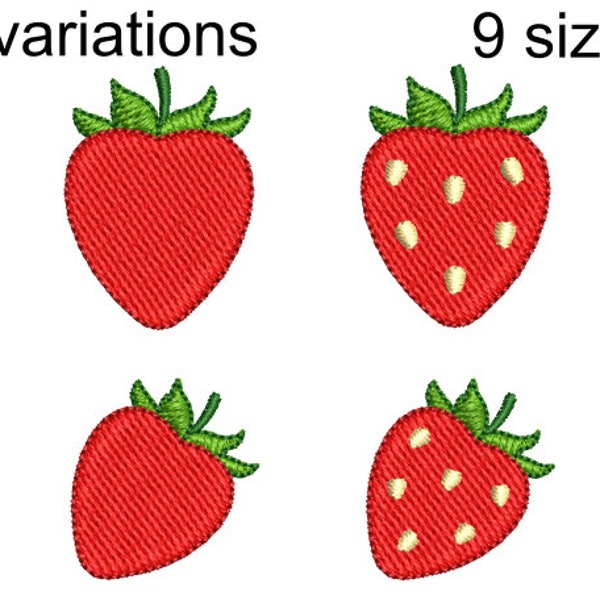 Strawberry Machine Embroidery Designs - Etsy