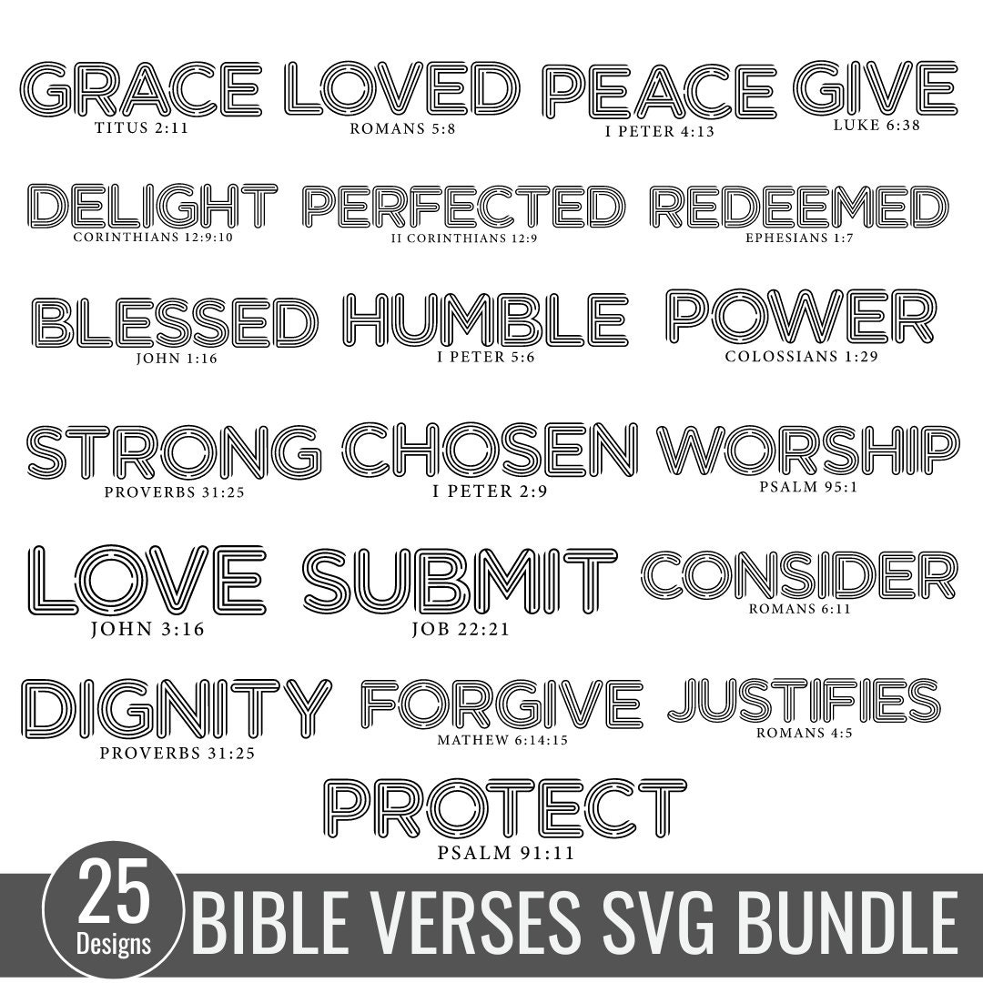 Bible Verse Svg, Christian Svg, Religious Quote Svg, Blessed Svg ...