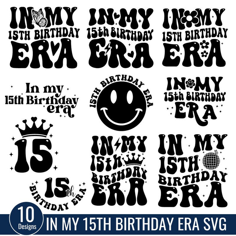 Svg 15 Birthday - Etsy