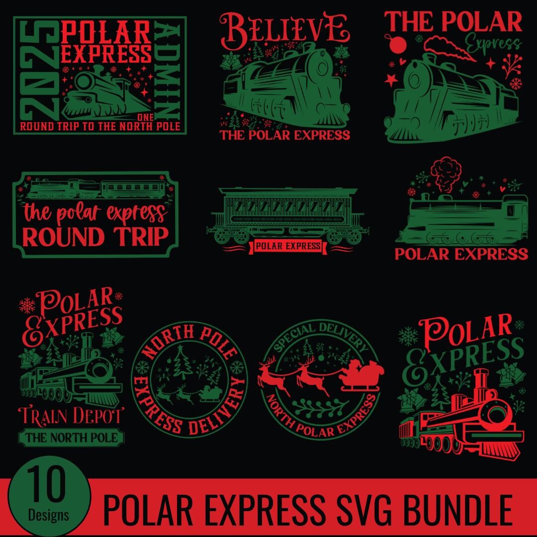 Polar Express Svg Bundle, Train Svg, Christmas Train Svg, Christmas ...