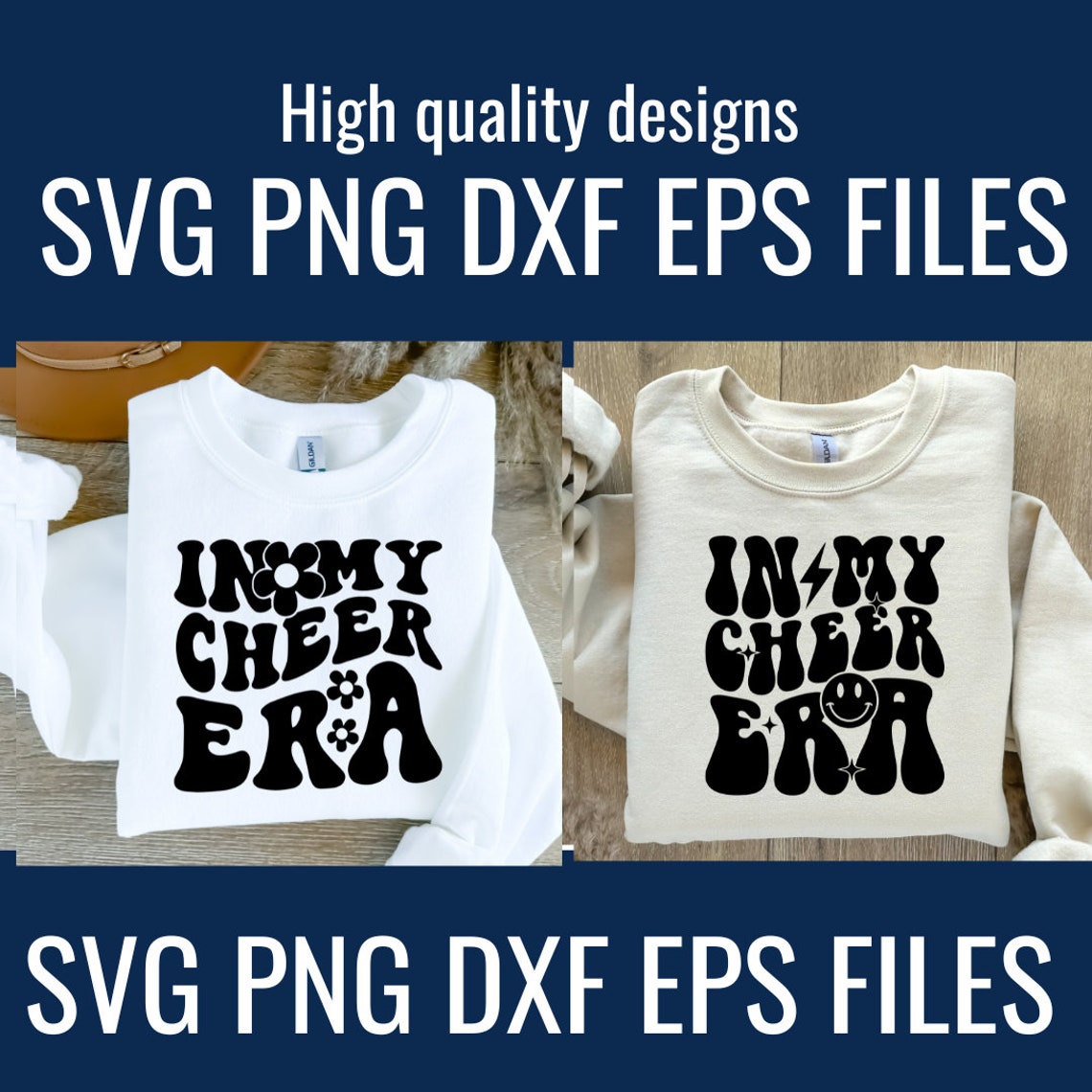 In My Cheer Era Svg, Groovy Letters Cheer Shirt Svg, Cheerleading Svg ...