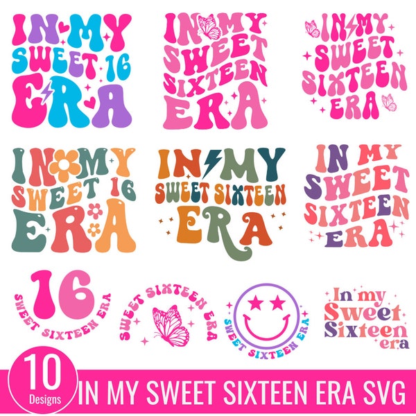 Sweet 16 Svg Clipart - Etsy