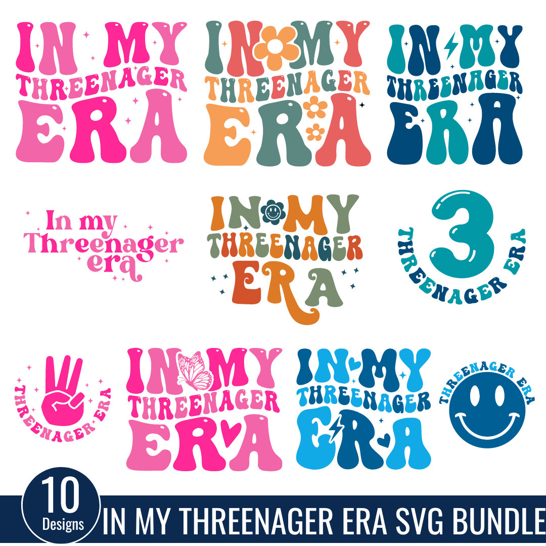 In My Threenager Era SVG Bundle, 3rd Birthday Shirt Svg, Third Birthday ...
