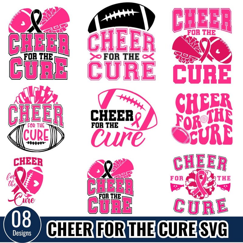 Cheerleader Pink Out Svg - Etsy