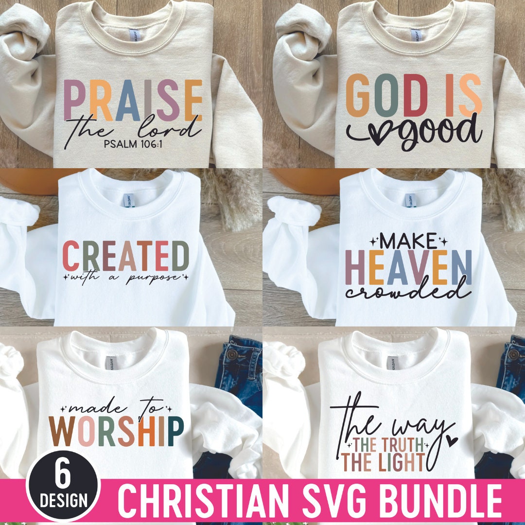 6 Christian SVG Bundle, Religious Svg Bundle, Bible Verse Bundle ...