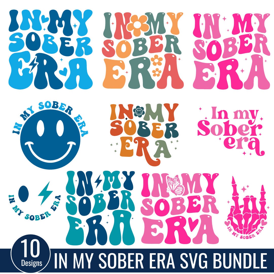 In My Sober Era SVG Bundle, in My Sober Era, Sobriety Gift Idea, Sober ...