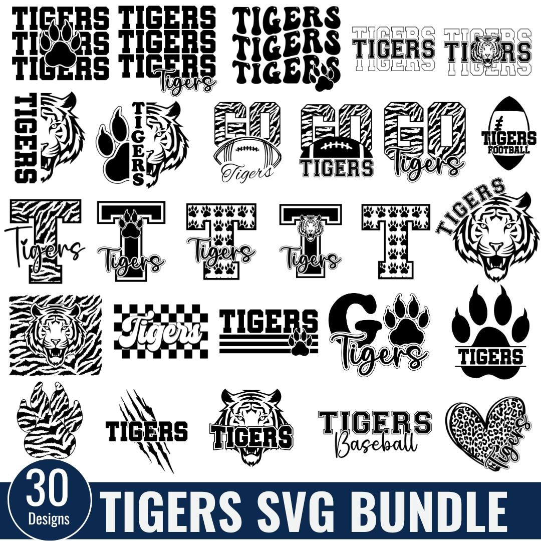Tigers SVG Bundle, High School Tigers Football Svg, Tiger Shirt Svg ...