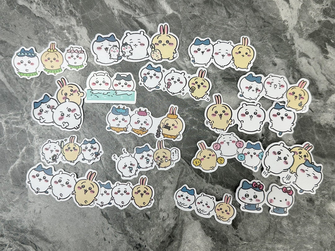 60pcs Chiikawa Stickers Japanese Cartoon Stickers Cute Stickers Usagi ...