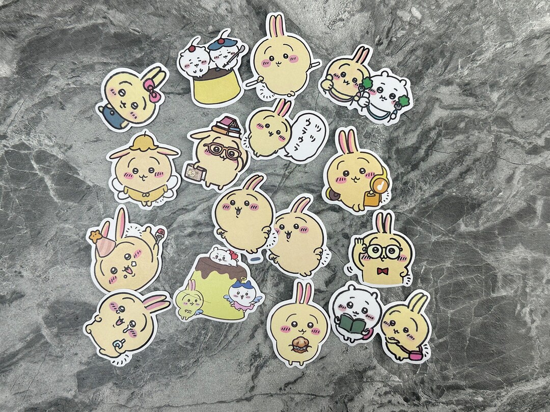 60pcs Chiikawa Stickers Japanese Cartoon Stickers Cute Stickers Usagi ...