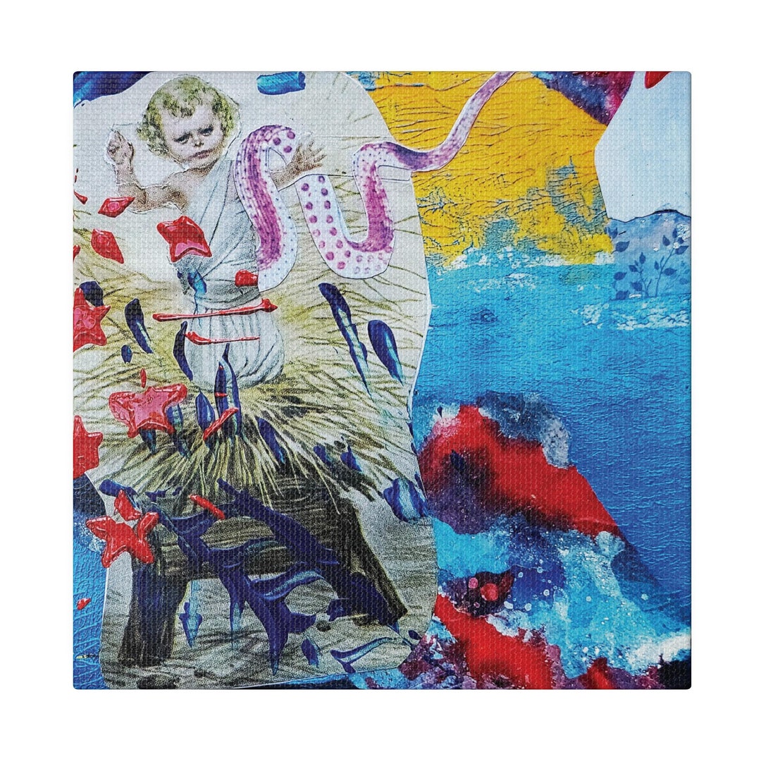 Creepy Baby Jesus in the Manger & Octopus of Ignorance, Collage Print ...