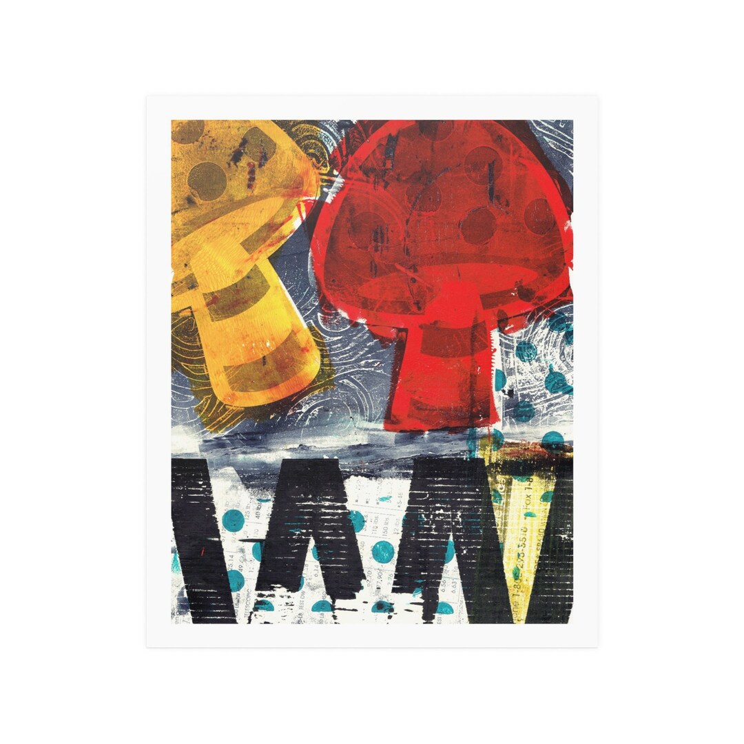 Primary Color Letters on Gray 3 | Art Print in Semigloss Paper ...