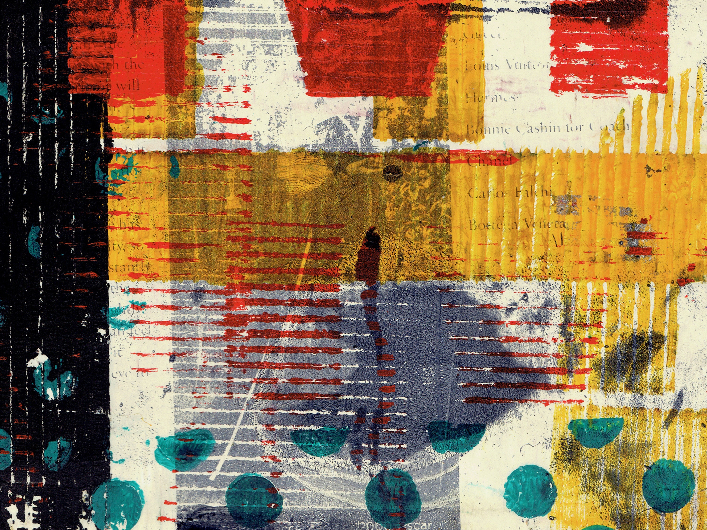 Primary Color Letters on Gray 5 | Art Print in Semigloss Paper ...
