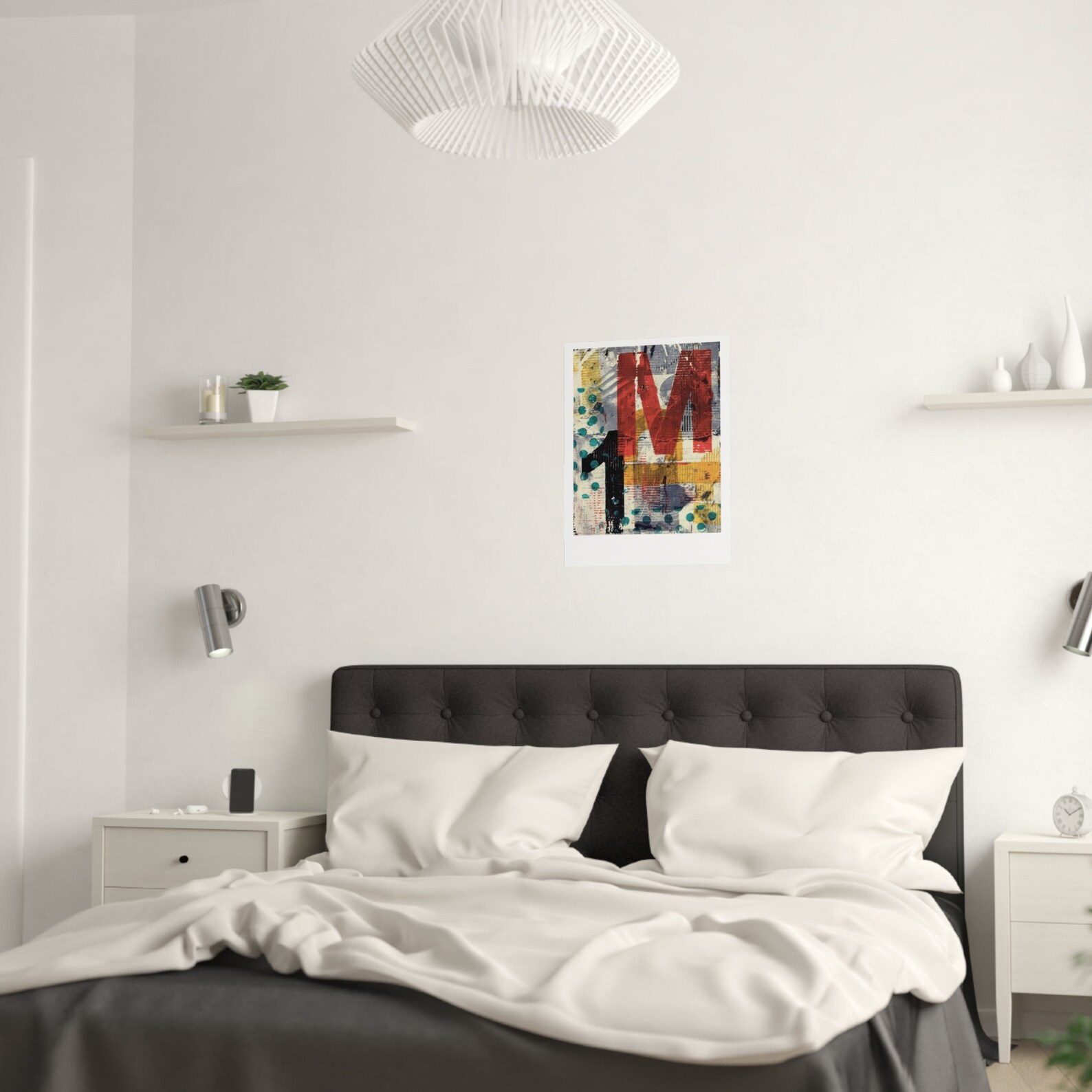 Primary Color Letters on Gray 5 | Art Print in Semigloss Paper ...