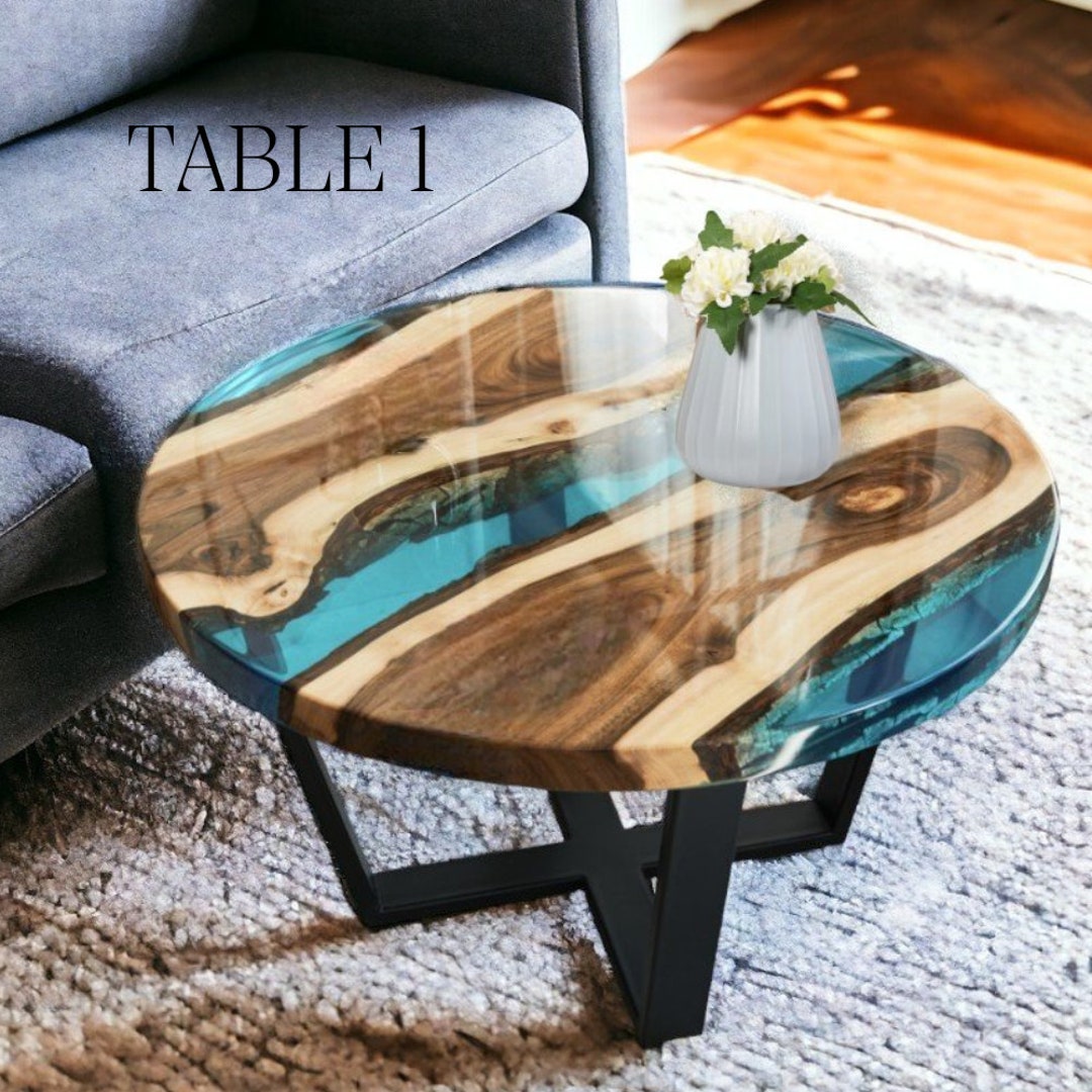 Epoxy Side Table , Resin Center Table , Epoxy Coffee Table Top , River ...