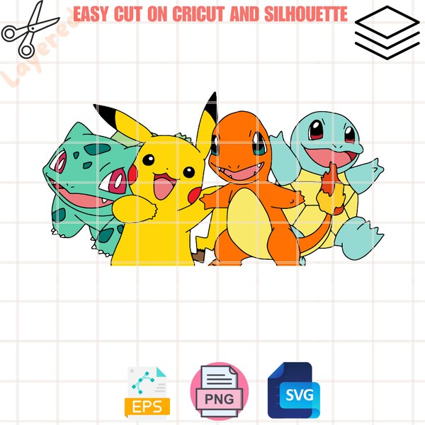Pikachu Svg Layered - Etsy