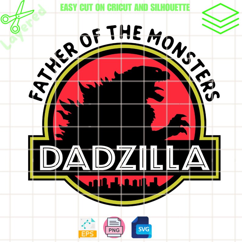 Dadzilla Father of the Monsters Svg, Dad Life Svg, Fathers Day Svg ...