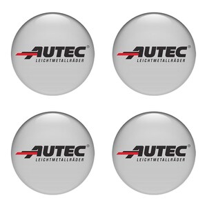 Set of 4 All Sizes Epoxy Emblem AUTEC Sticker for Wheel Center Hub Cap ...
