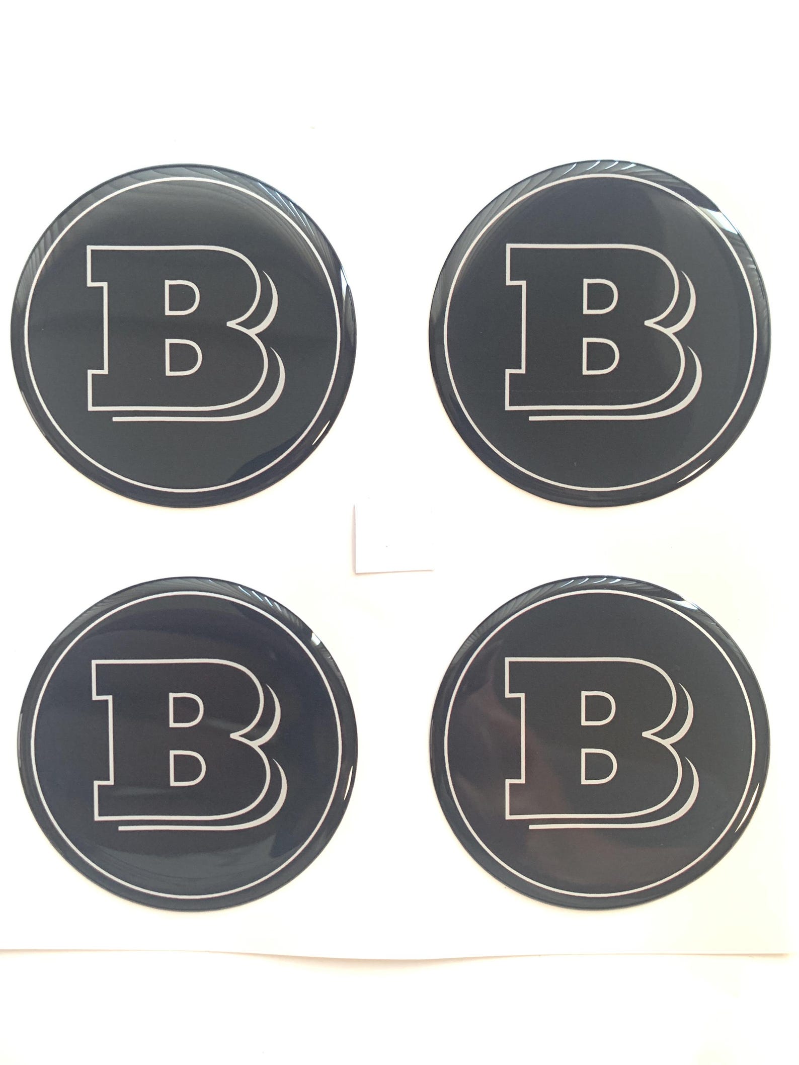 Set of 4 All Sizes Epoxy Emblem Brabus Sticker for Wheel Center Hub Cap ...