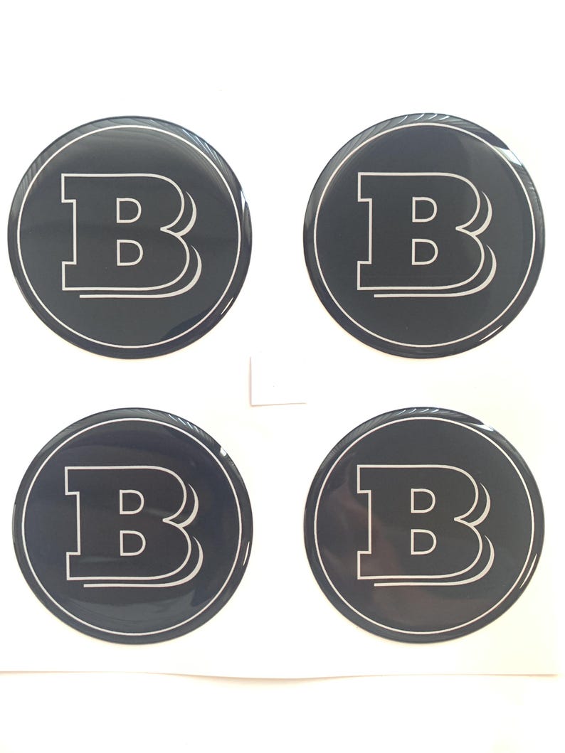 Set of 4 All Sizes Epoxy Emblem Brabus Sticker for Wheel Center Hub Cap ...