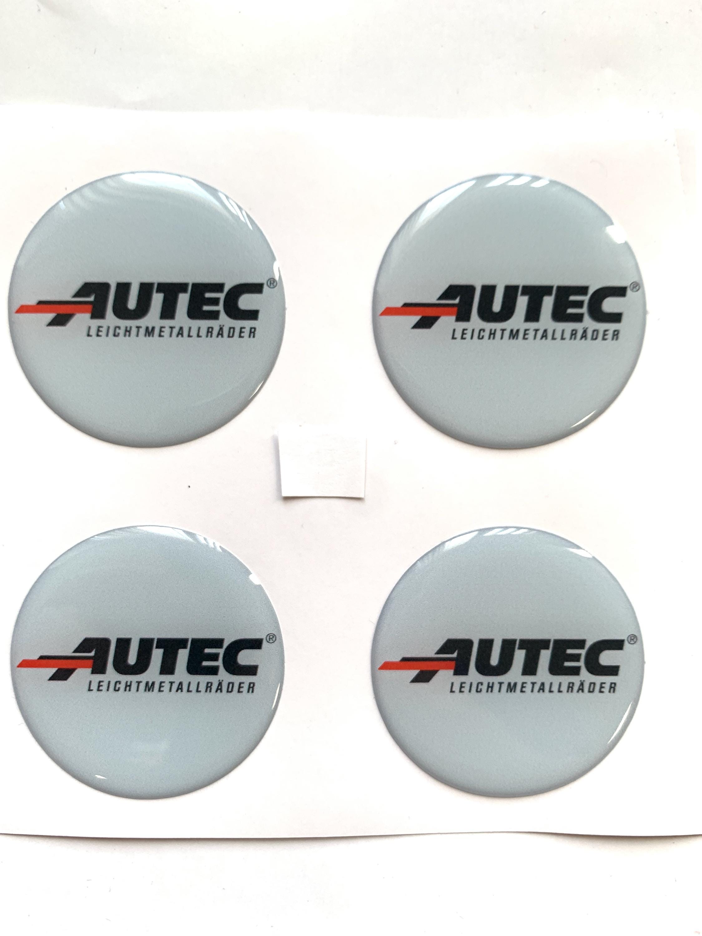 Set of 4 All Sizes Epoxy Emblem AUTEC Sticker for Wheel Center Hub Cap ...