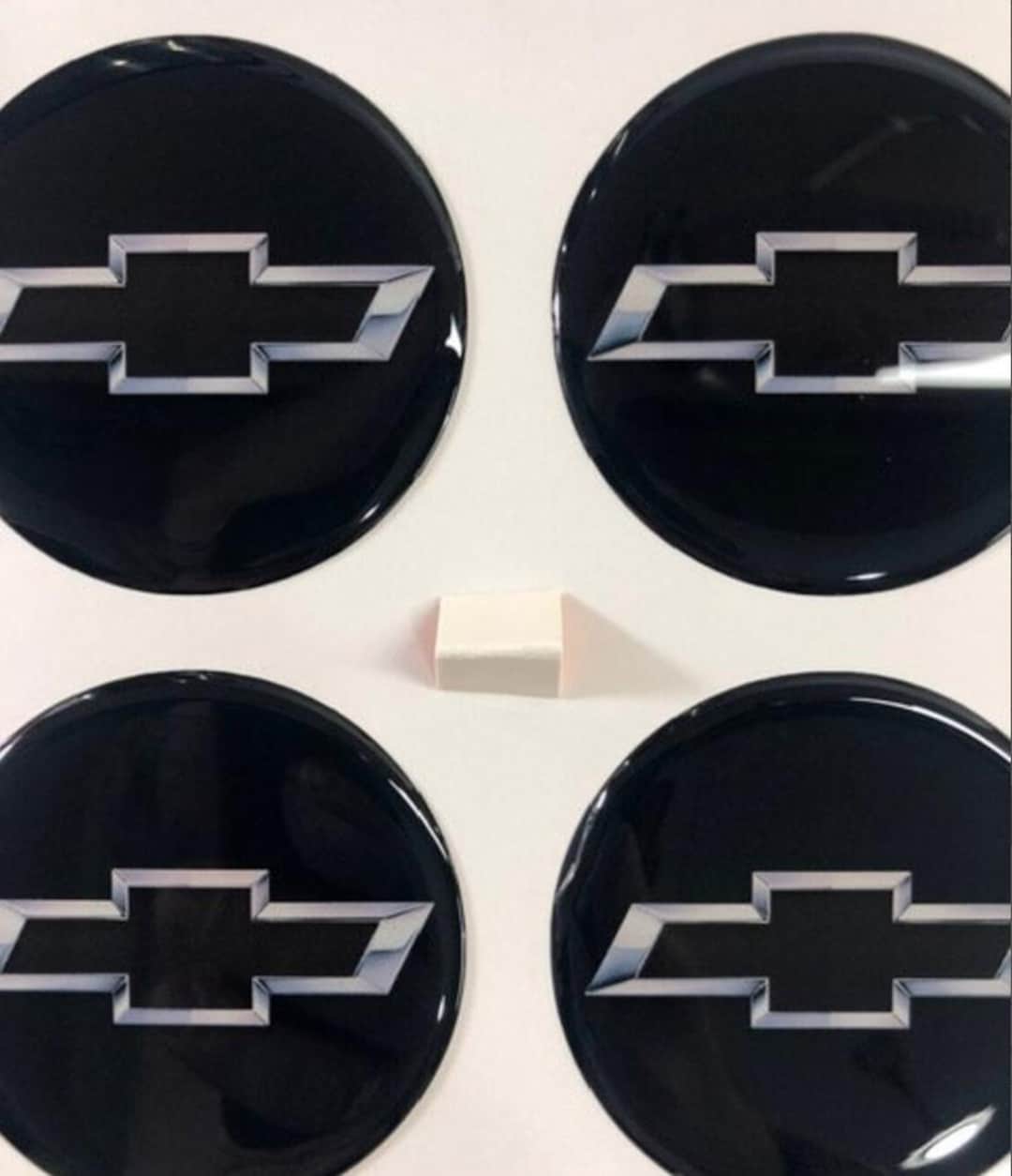 Set of 4 All Sizes Epoxy Emblem Chevrolet Sticker for Wheel Center Hub ...
