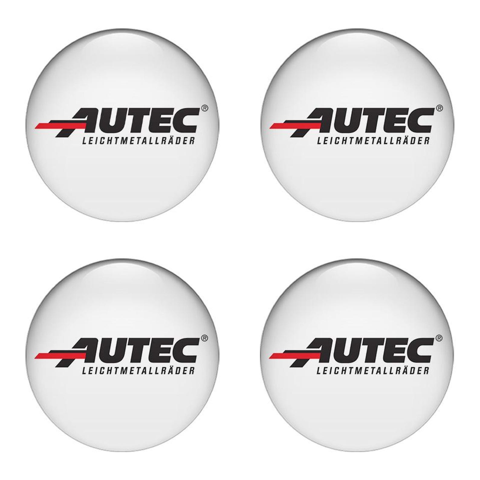 Set of 4 All Sizes Epoxy Emblem AUTEC Sticker for Wheel Center Hub Cap ...