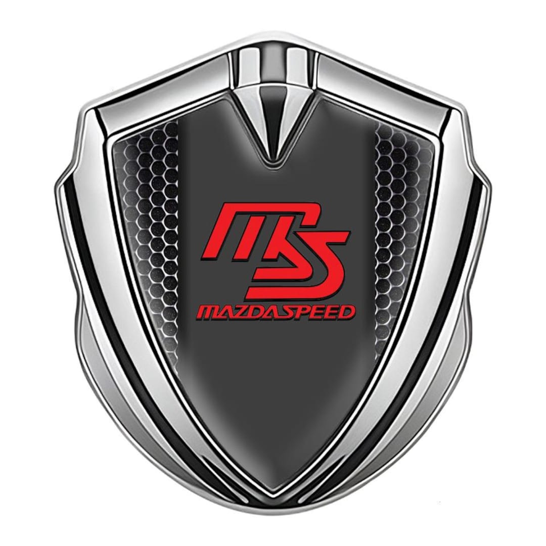 Mazdaspeed Logo Metal Shield Emblem: Self Adhesive Car Accessories - Etsy