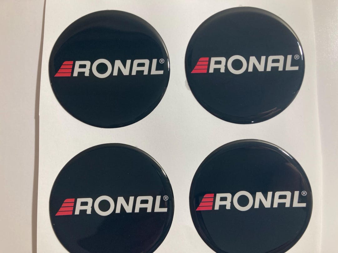 Set of 4 All Sizes Epoxy Emblem Ronal Sticker for Wheel Center Hub Cap ...