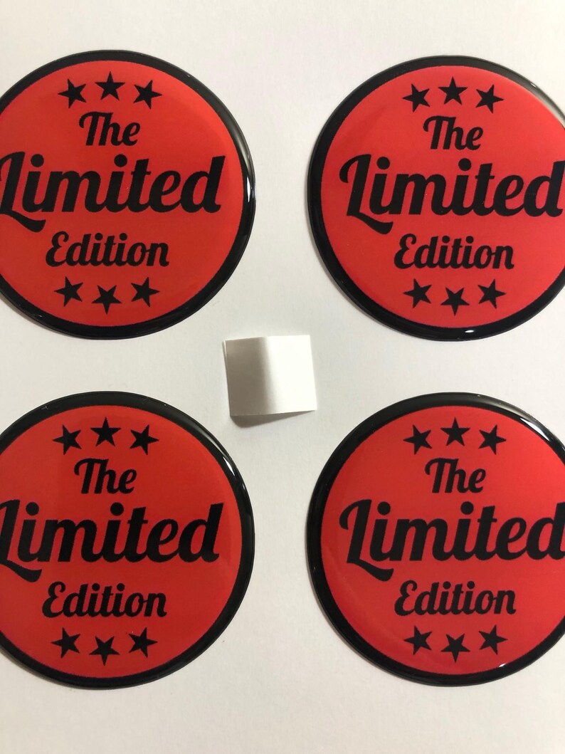 Set of 4 All Sizes Epoxy Emblem Limited Edition Sticker for Wheel ...