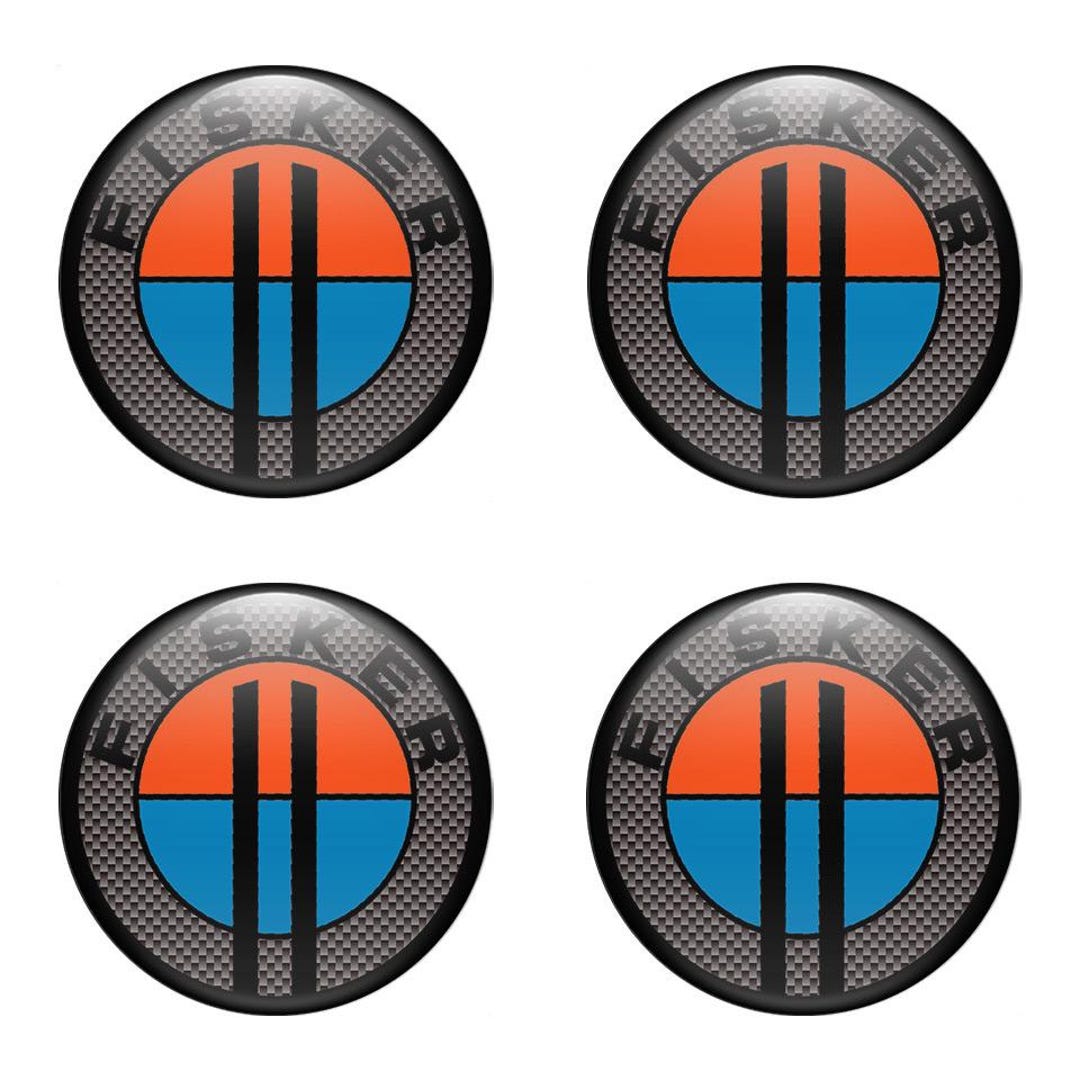 Fisker Wheel Center Cap Stickers: Epoxy Emblem Decals - Set of 4 - Etsy