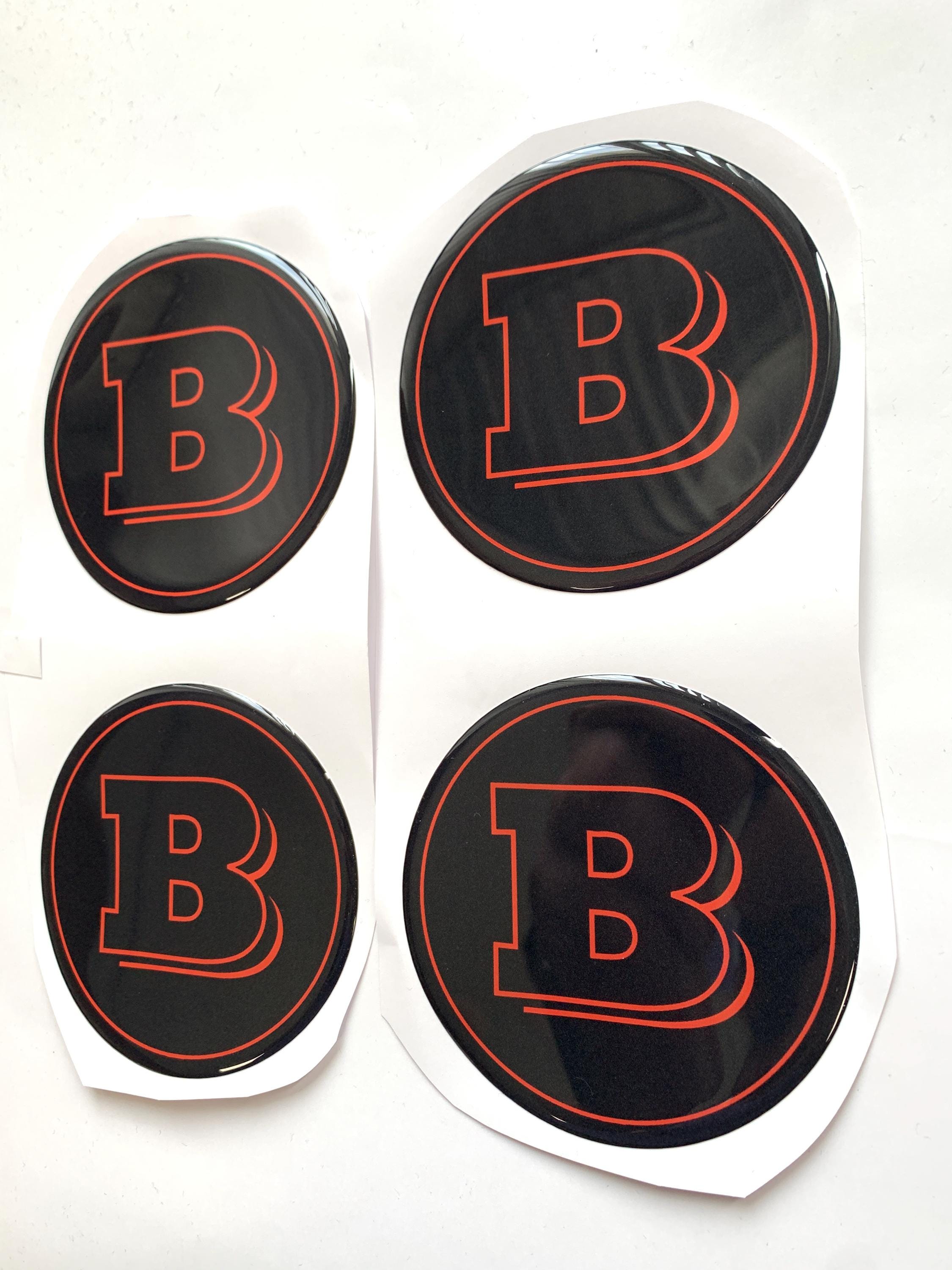 Set of 4 All Sizes Epoxy Emblem Brabus Sticker for Wheel Center Hub Cap ...