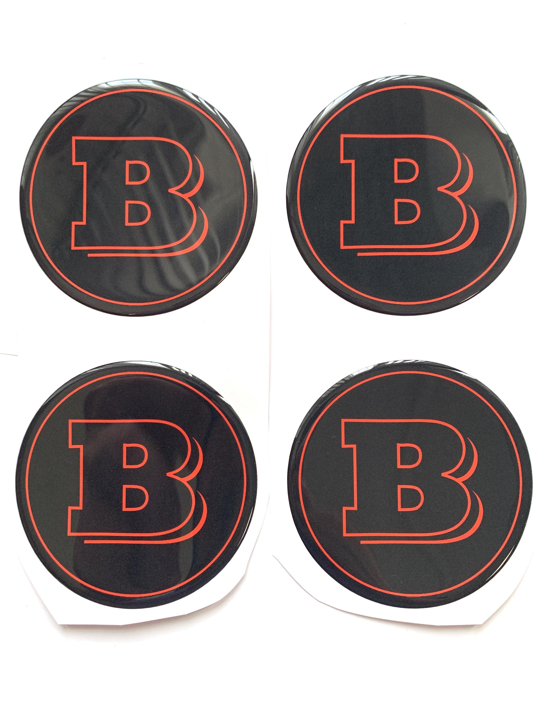 Set of 4 All Sizes Epoxy Emblem Brabus Sticker for Wheel Center Hub Cap ...