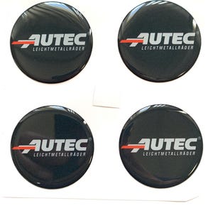Set of 4 All Sizes Epoxy Emblem AUTEC Sticker for Wheel Center Hub Cap ...