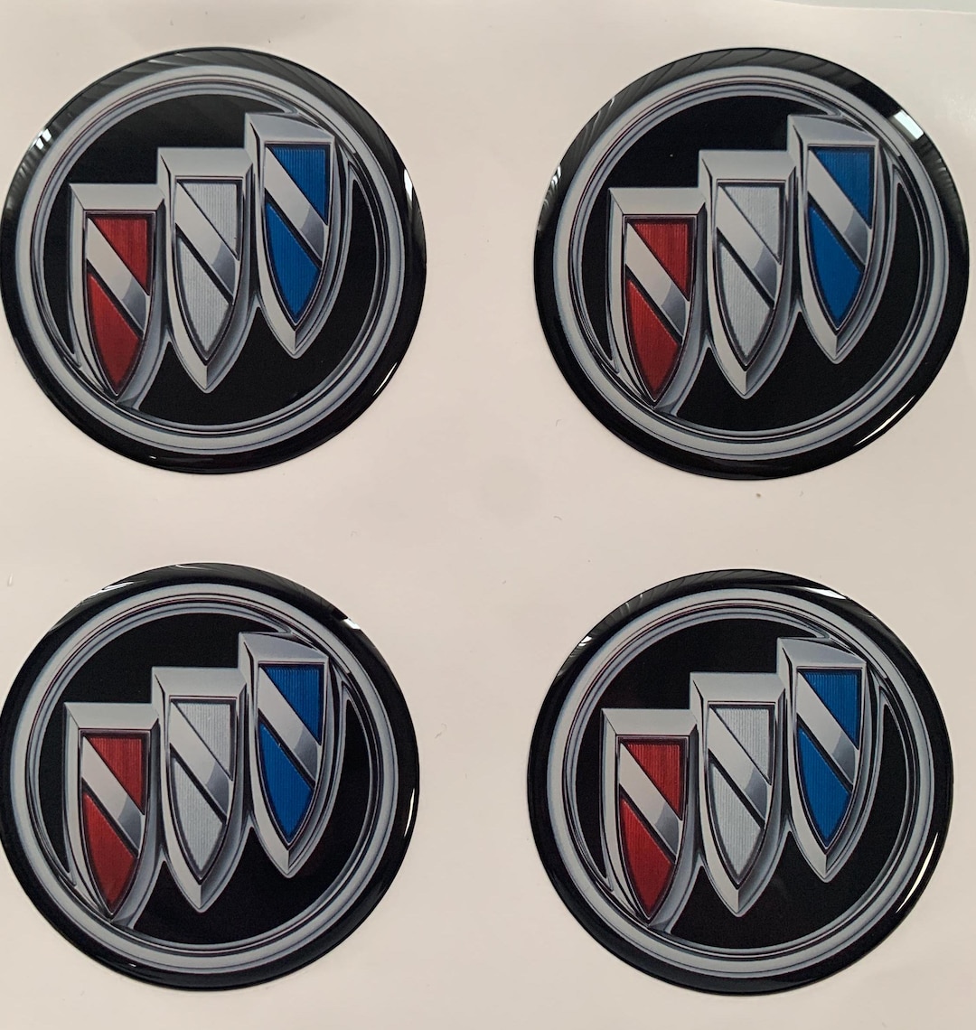 Set of 4 All Sizes Epoxy Emblem Buick Sticker for Wheel Center Hub Cap ...