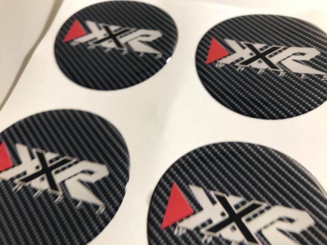 Set of 4 All Sizes Epoxy Emblem XXR Sticker for Wheel Center Hub Cap ...