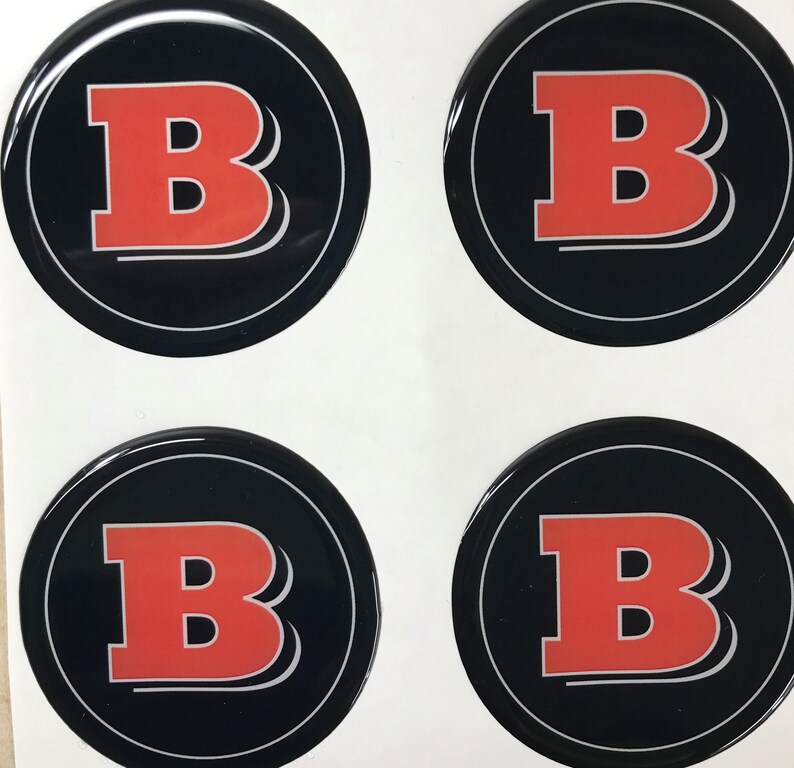 Set of 4 All Sizes Epoxy Emblem Brabus Sticker for Wheel Center Hub Cap ...