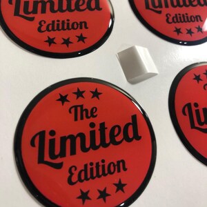 Set of 4 All Sizes Epoxy Emblem Limited Edition Sticker for Wheel ...