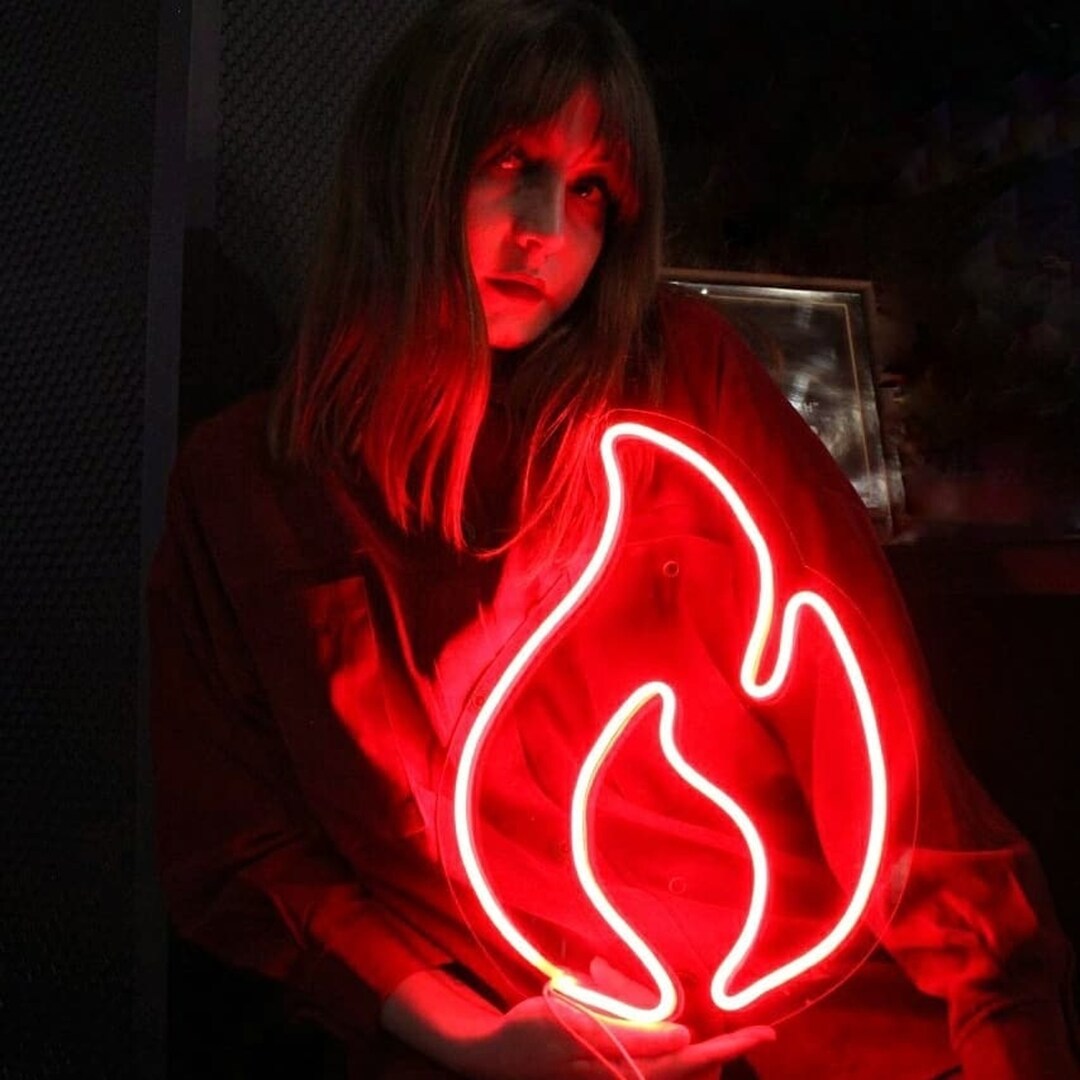 Fire LED Neon Sign Custom Fire Neon Sign, Handmade Neon Gifts, Wall ...