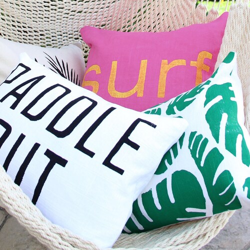 BUNDLE of 3 Pillows Surf Pillow Surf Shack Nestahome - Etsy