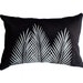 Black and White Linen Palm Print Pillow Modern Beach Decor - Etsy