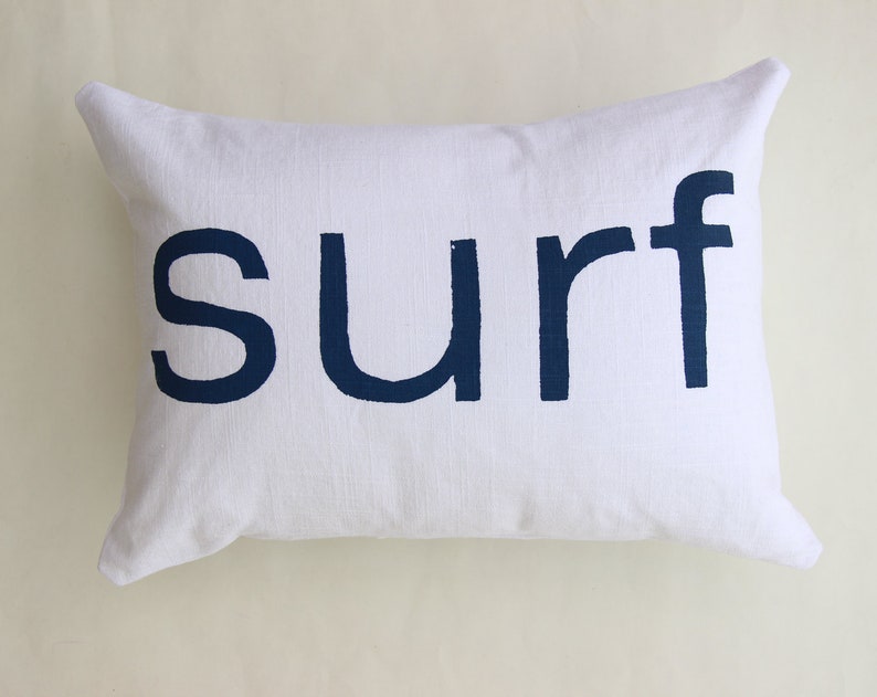 Surf Pillow / Surf Decor / Surf Style / Beach Cottage / Beach - Etsy
