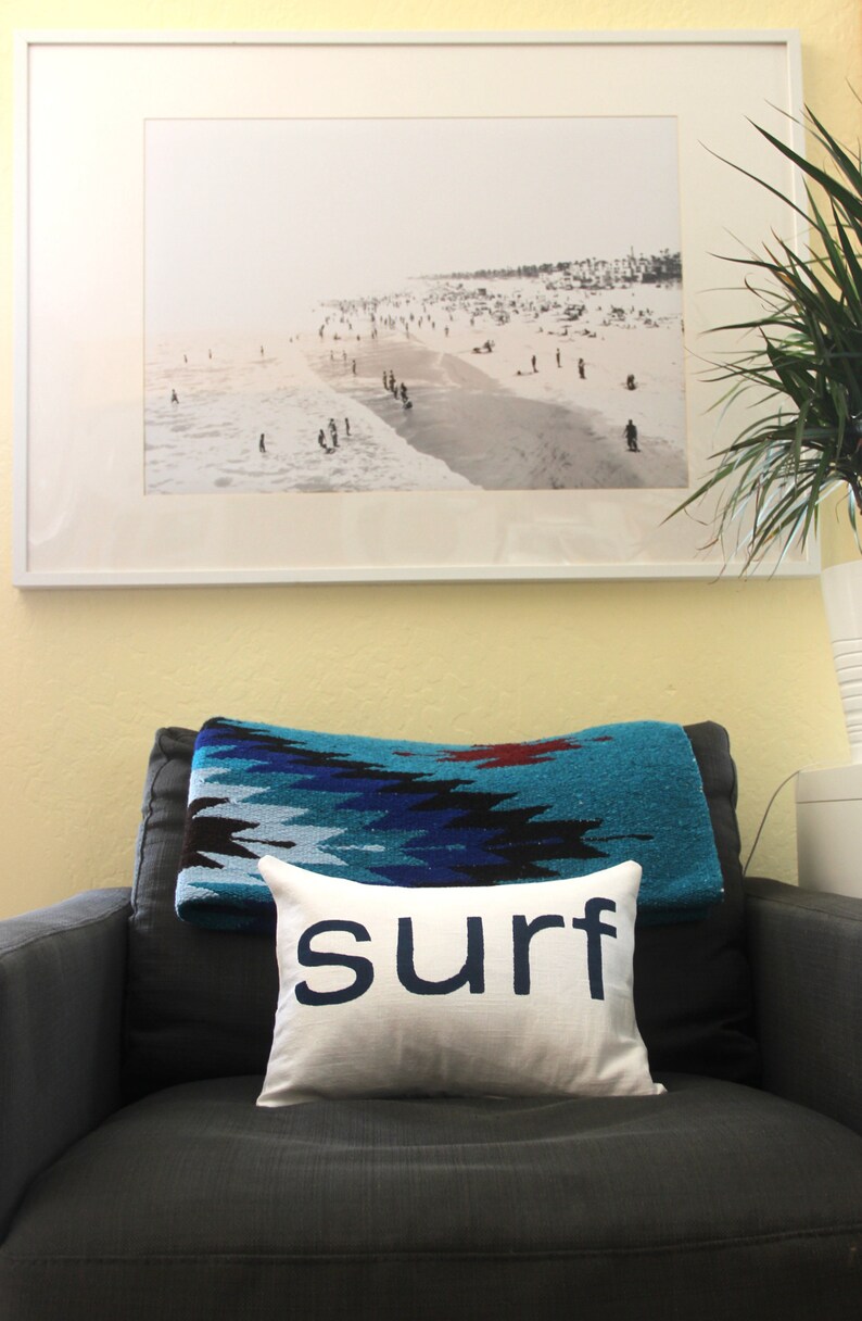 Surf pillow / Surf Decor / Surf Style / Beach Cottage / Beach | Etsy