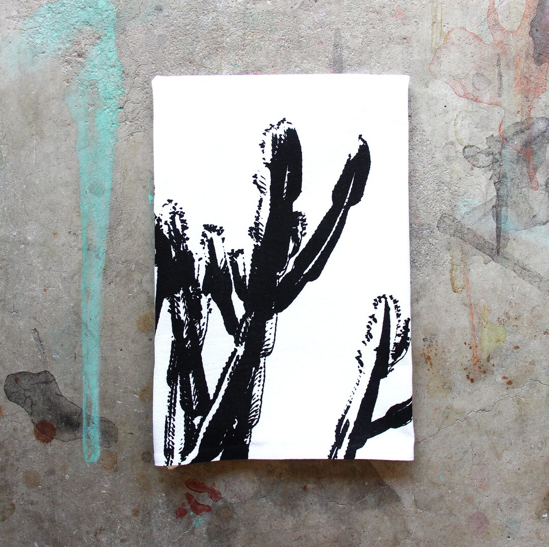 Cactus Tea Towel / Cactus Print Flour Sack Towel - Etsy