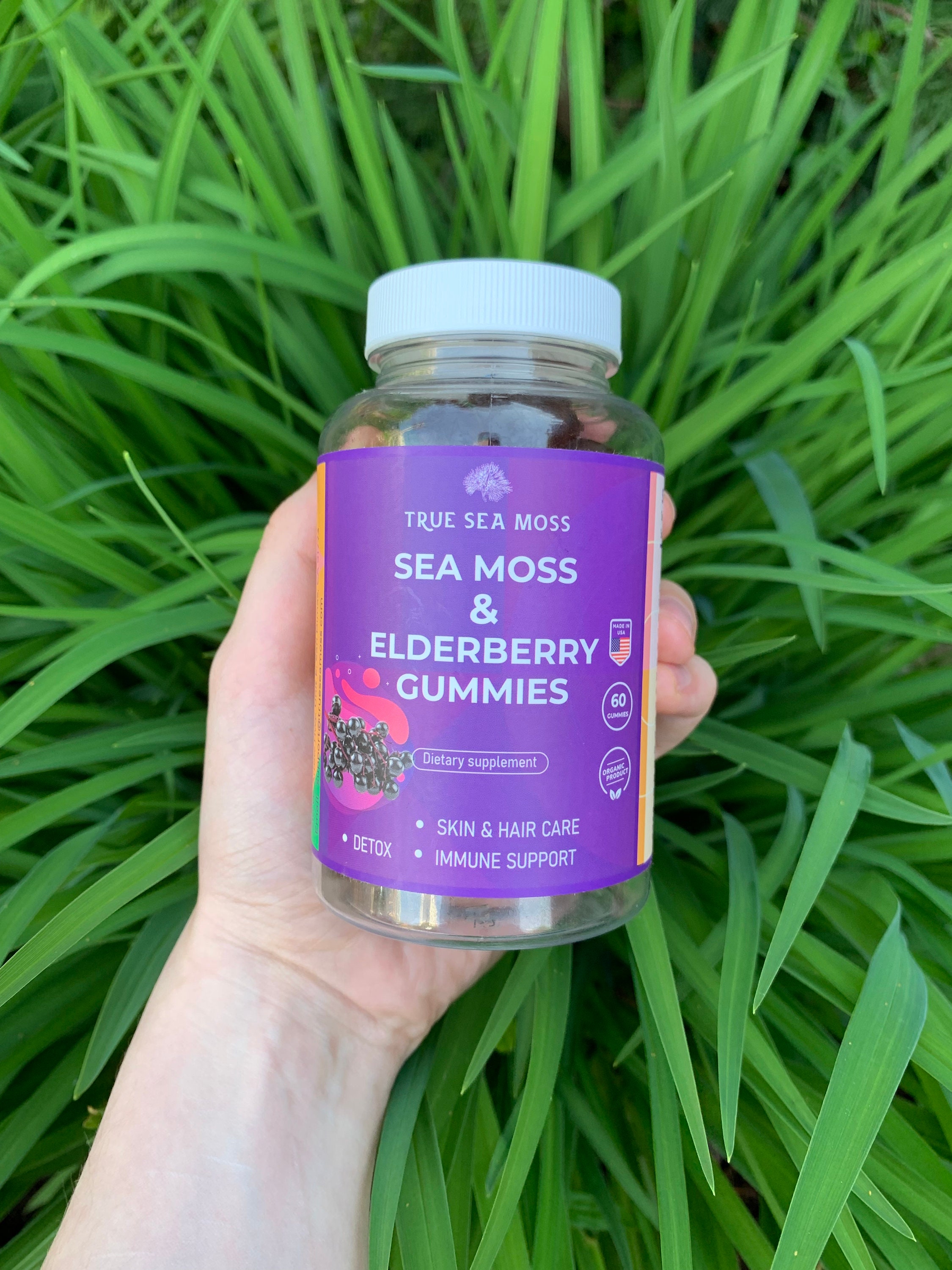 Sea Moss & Elderberry Gummies - Handmade Sea Moss Gummies - Etsy