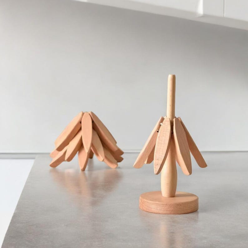 Wooden Tree Coasters Set Choose 3 or 4 Stands Unique Tree Design ...