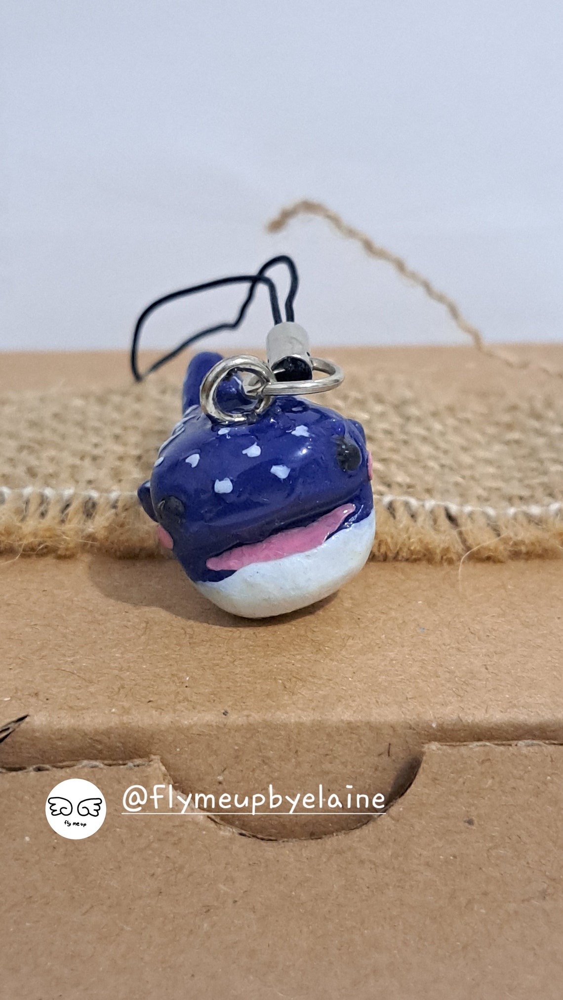 Cute Whale Shark Charm Clay Kawaii Blue Whale Shark Handmade Polymer ...