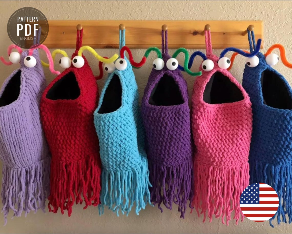 Crochet Yip Yip Holders - Crochet Yip Yip Plant Hanger Martian Plant Hanger Pattern, Plant ...