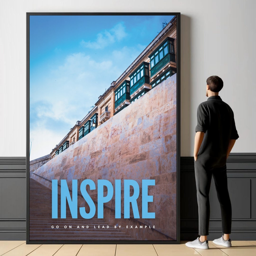 Inspire Poster Inspirational Poster Motivation Wall Art Valletta ...